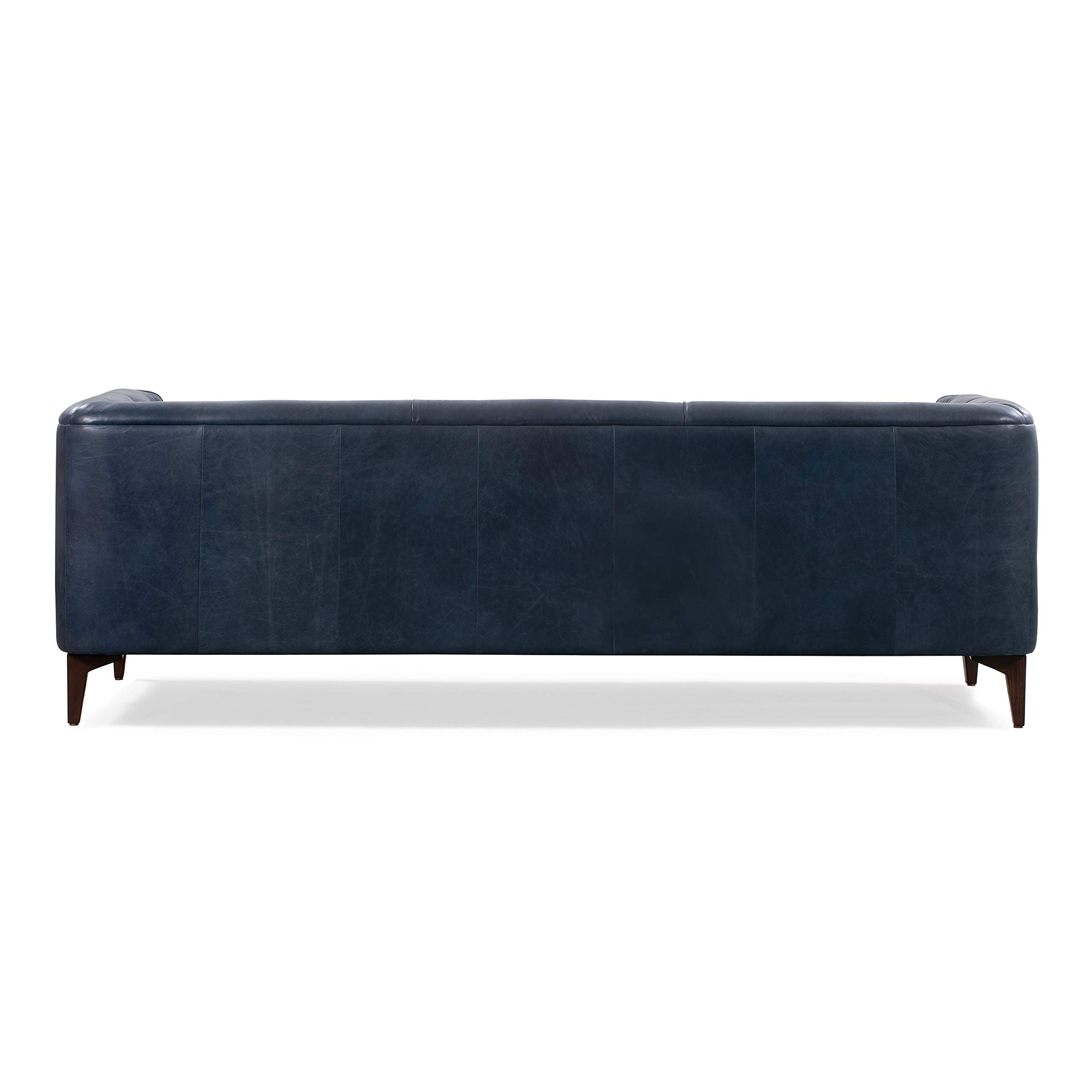 POLY & BARK Essex Sofa in Full-Grain Semi-Aniline Italian Tanned Leather in Midnight Blue
