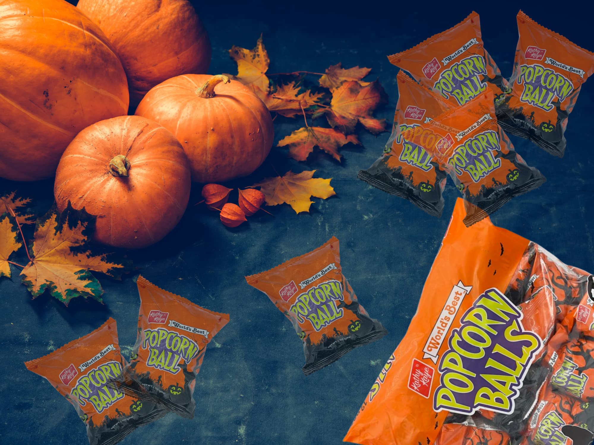 Halloween Popcorn | Popcorn Balls Individually Wrapped | Limited Edition Non Candy Seasonal Flavored Snacks and Treats for Parties Trick or Treating | Reusable Tote | 12 Ct Bundle Set