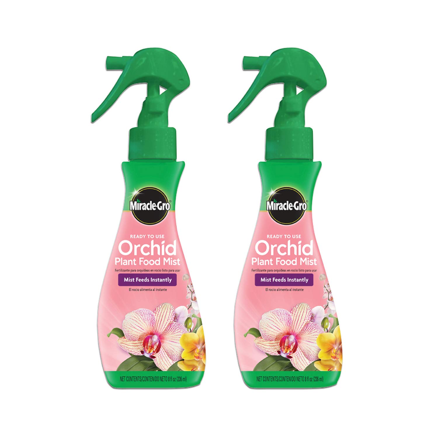 Miracle-Gro Ready-To-Use Orchid Plant Food Mist, 8 oz., Orchid Food Feeds Plants Instantly, 2-Pack