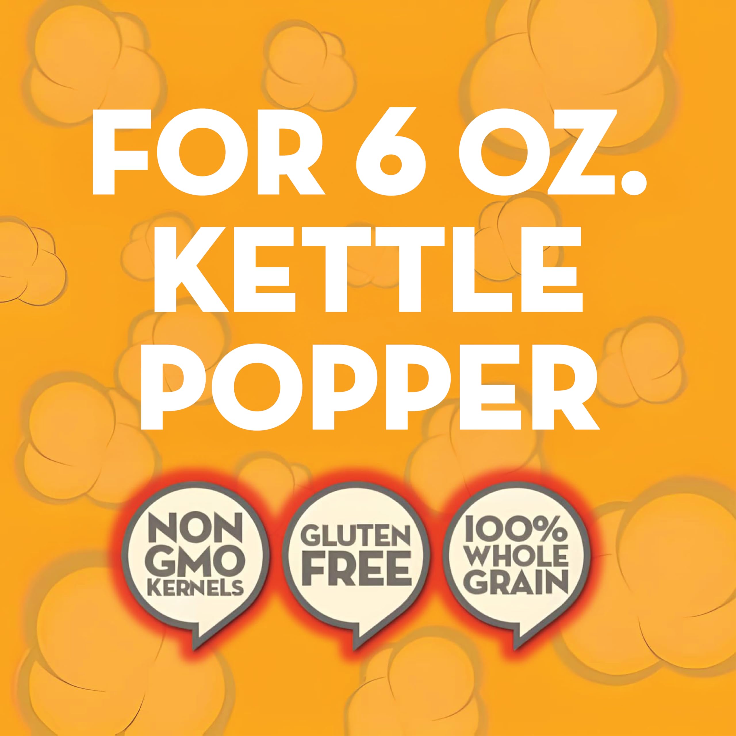 JOLLY TIME All in One Popcorn Kit, Portion Packets with Kernels, Oil and Salt for Movie Theater or Air Popper Machines (24 pack, 6oz Kettle)