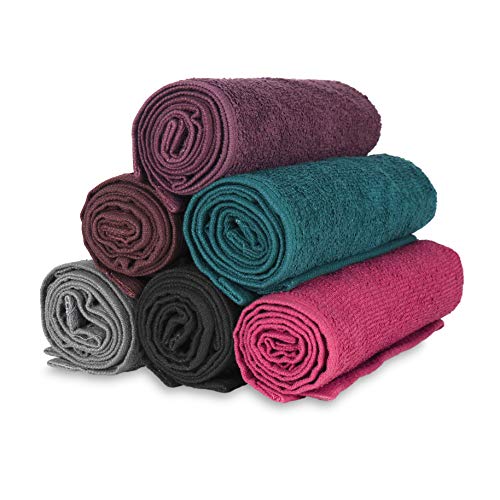 Arkwright Bleach Safe Sr. Salon Towels - (Pack of 12) 100% Ring Spun Cotton Super Soft, Lightweight, Quick Dry, Absorbent Hand Towel for Hotel, Spa, Cosmetology, 16 x 28 in, Charcoal