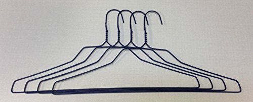 FABRICARE CHOICE - Box of 100 Blue 18" Plastic Coated Steel Wire Shirt Hangers