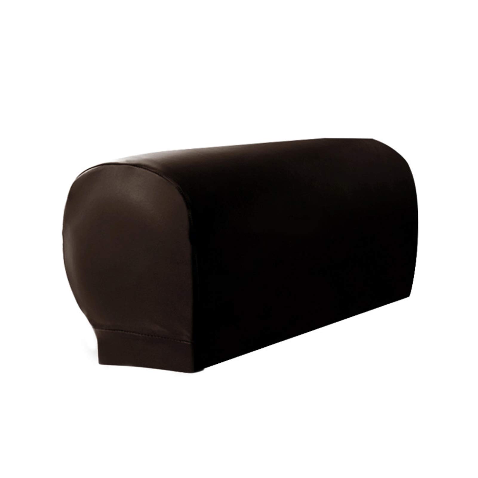 Sofa Armrest Cover Ultra Thick and Soft PU Leather Stretch Arm Cover for Recliners Sofas Chairs Loveseats Elastic Waterproof Furniture Armrest Protector for Couch(1 Pair,Brown)
