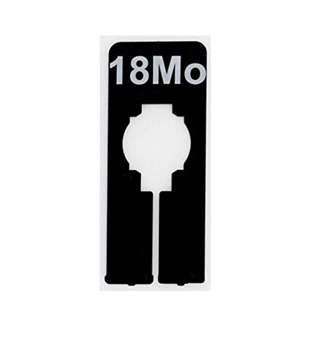 NAHANCO QSDBWKIT5, Black Rectangular Clothing Size Dividers with White Print for Baby/Kids, 3MOS β 4T, Kit of 10 (10 Sizes, 1 Piece Each)