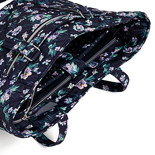 Vera Bradley Women's Performance Twill Work Tote Bag, Navy Garden, One Size