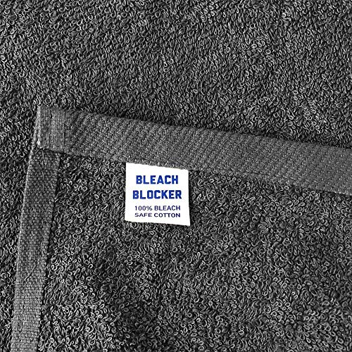 Arkwright Bleach Safe Sr. Salon Towels - (Pack of 12) 100% Ring Spun Cotton Super Soft, Lightweight, Quick Dry, Absorbent Hand Towel for Hotel, Spa, Cosmetology, 16 x 28 in, Charcoal