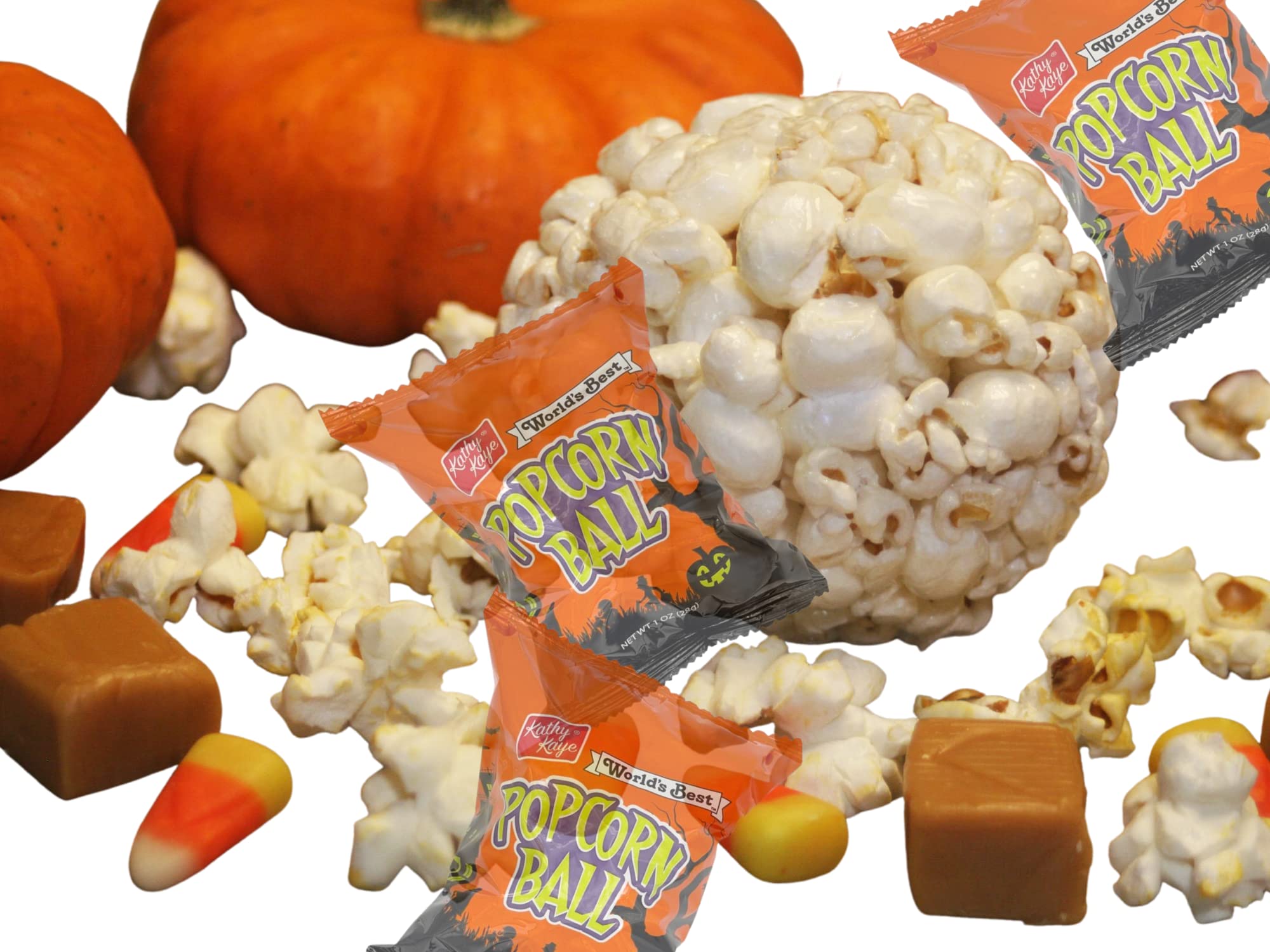 Halloween Popcorn | Popcorn Balls Individually Wrapped | Limited Edition Non Candy Seasonal Flavored Snacks and Treats for Parties Trick or Treating | Reusable Tote | 12 Ct Bundle Set
