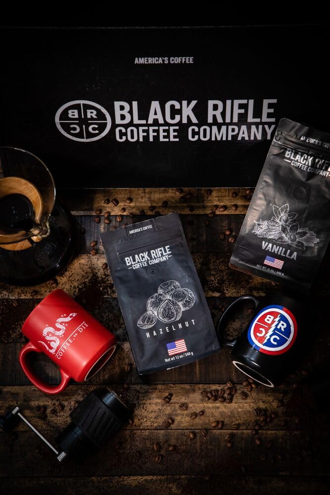 Black Rifle Coffee Company Vanilla, Medium Roast Ground Coffee, 12 OZ Bag