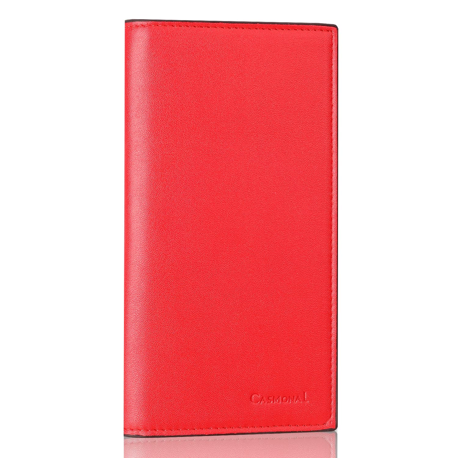 CASMONAL Premium Leather Checkbook Cover for Men and Women Checkbook Holder Wallet RFID Blocking