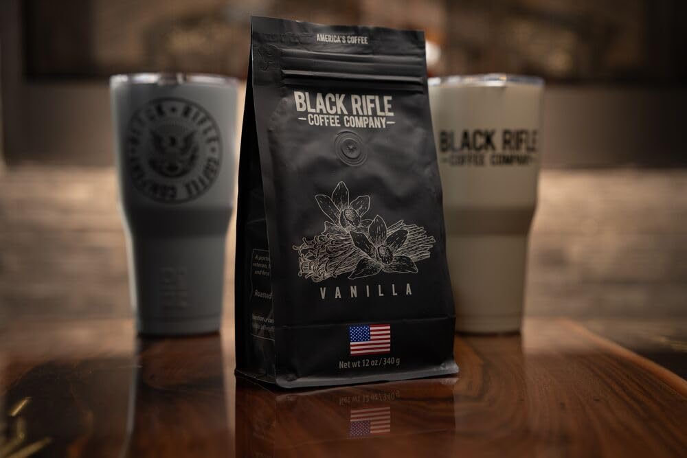 Black Rifle Coffee Company Vanilla, Medium Roast Ground Coffee, 12 OZ Bag