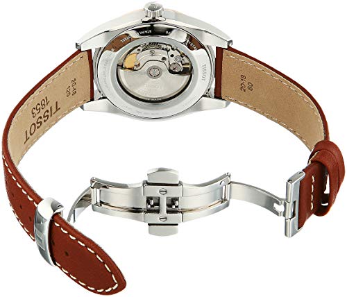 Tissot mens Gentleman Stainless Steel Dress Watch Brown T9274074626100