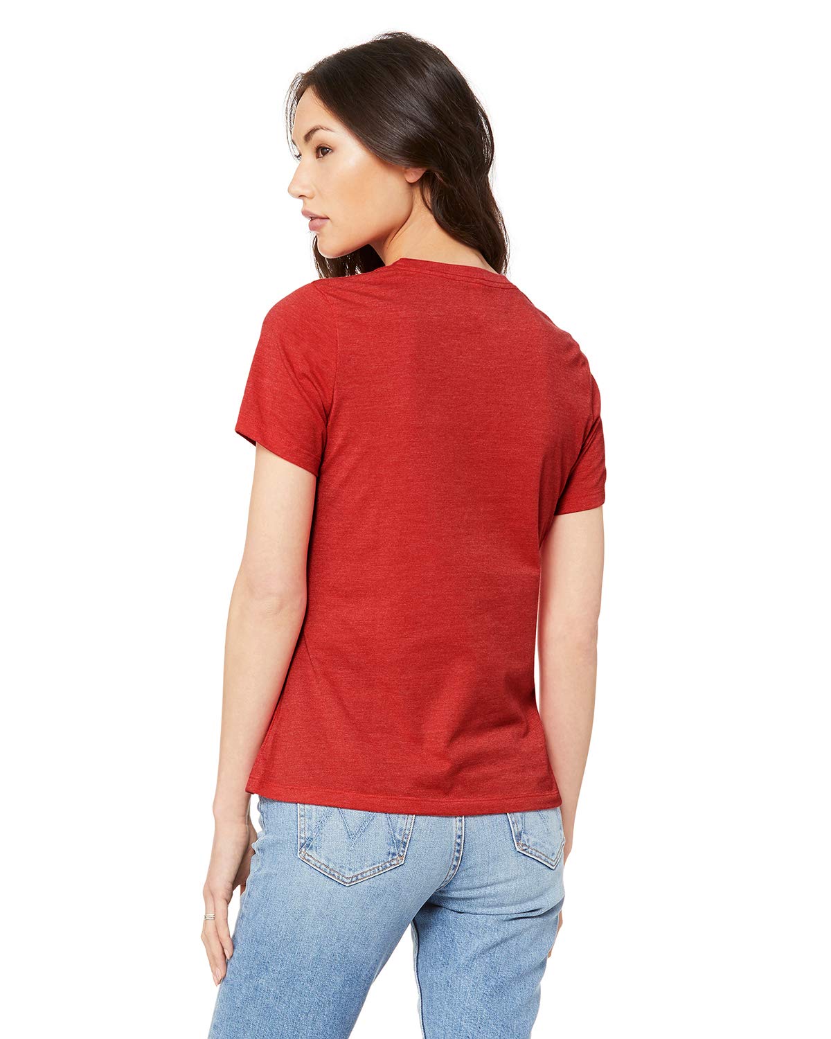 Bella + Canvas Ladies' Relaxed Jersey Short-Sleeve T-Shirt M HEATHER RED