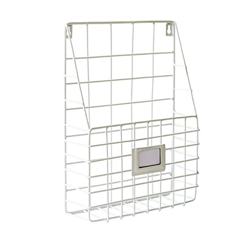 BKDFD Living Room Dormitory Rack Organizer Wire Basket Wall-Mounted Hanging File (Color : OneColor, Size : 1)