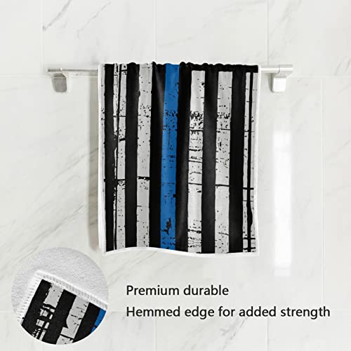 Thin Blue Line Police Flag Hand Towel 30 x 15 in