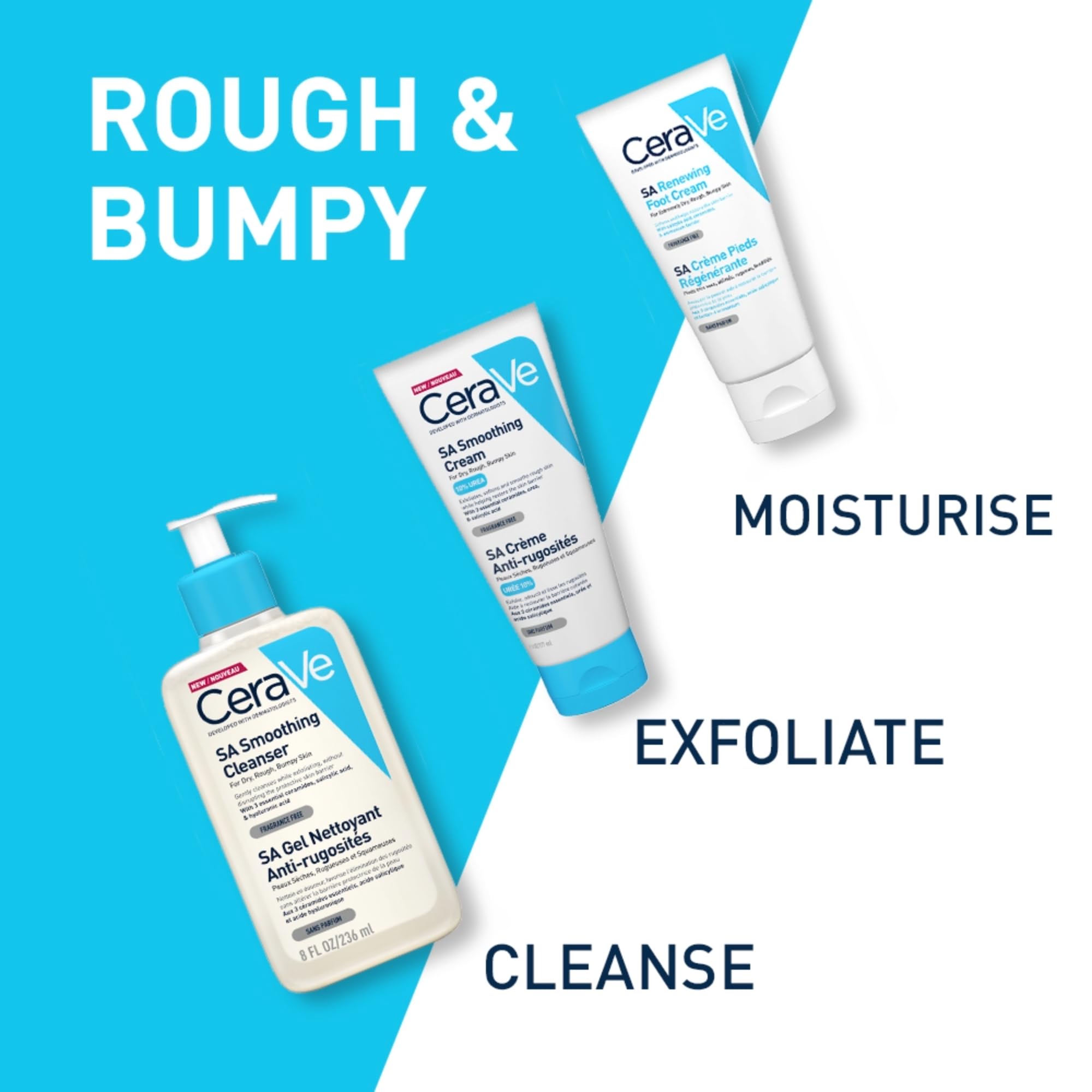 CeraVe SA Smoothing Cream for Dry, Rough, Bumpy Skin, 10% Urea, 6.3 oz, Fragrance Free
