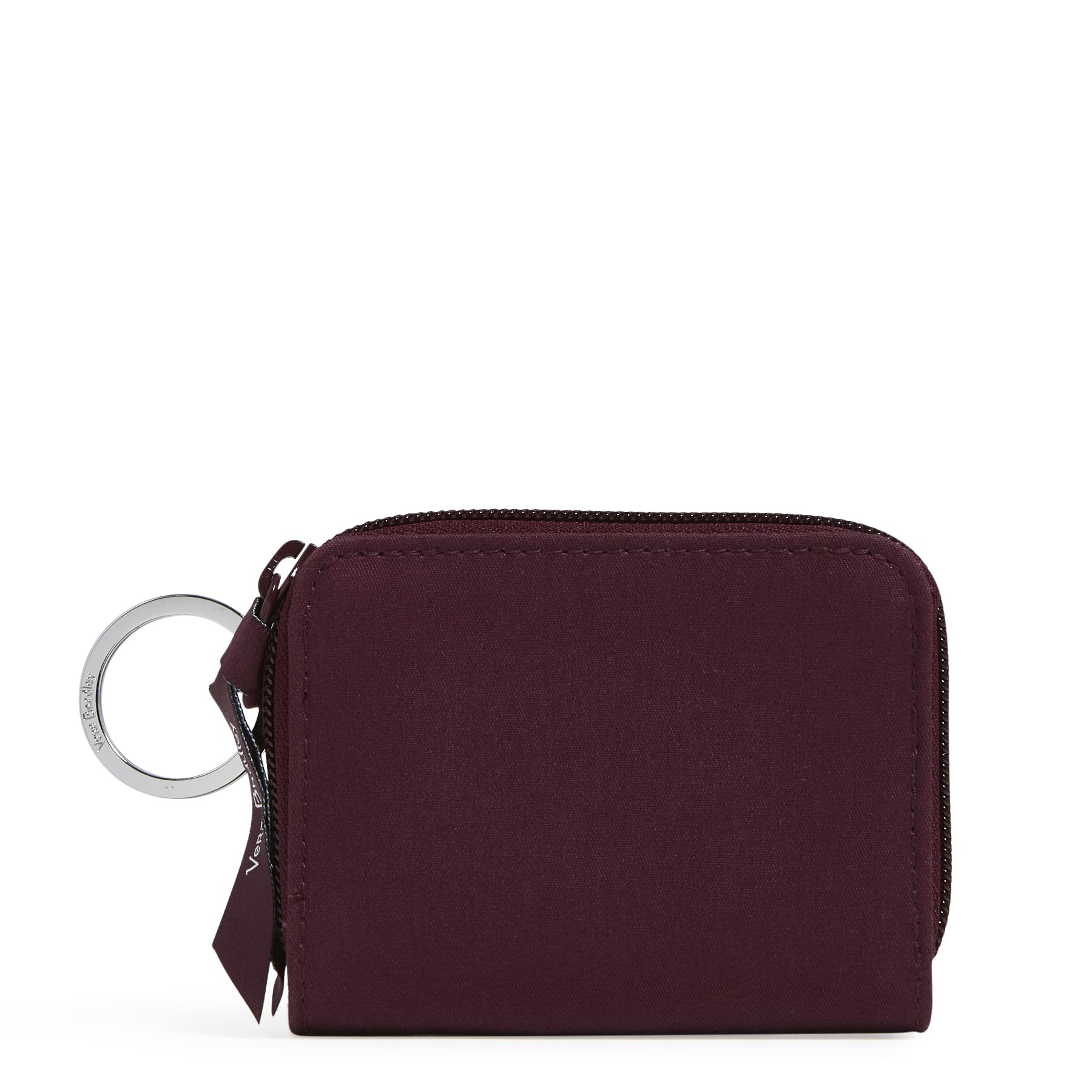 Vera Bradley Women's Cotton Petite Zip-around Wallet With RFID Protection, Mulled Wine, One Size