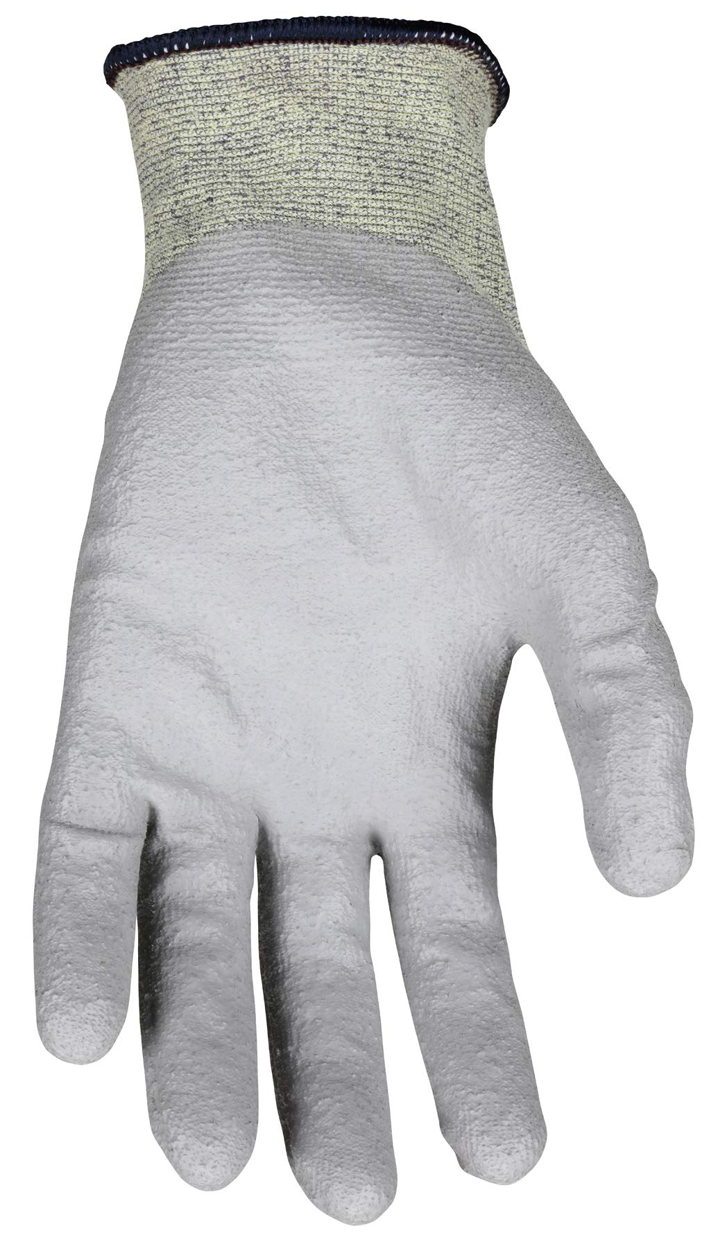 MCR Safety 9828PUM CutPro 18 Gauge HyperMax Work Gloves, CutProtection, Polyurethane Coated Palm & Fingertips, Medium, Gray