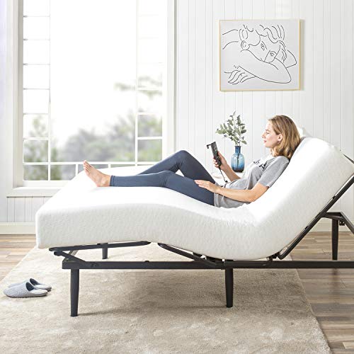ZINUS Smart Adjust(TM) Metal Adjustable Bed Frame, Mattress Foundation with Remote, Head and Foot Incline, Ergonomic Positioning for Better Health and Relaxation, Easy Tool-free Assembly, Twin XL