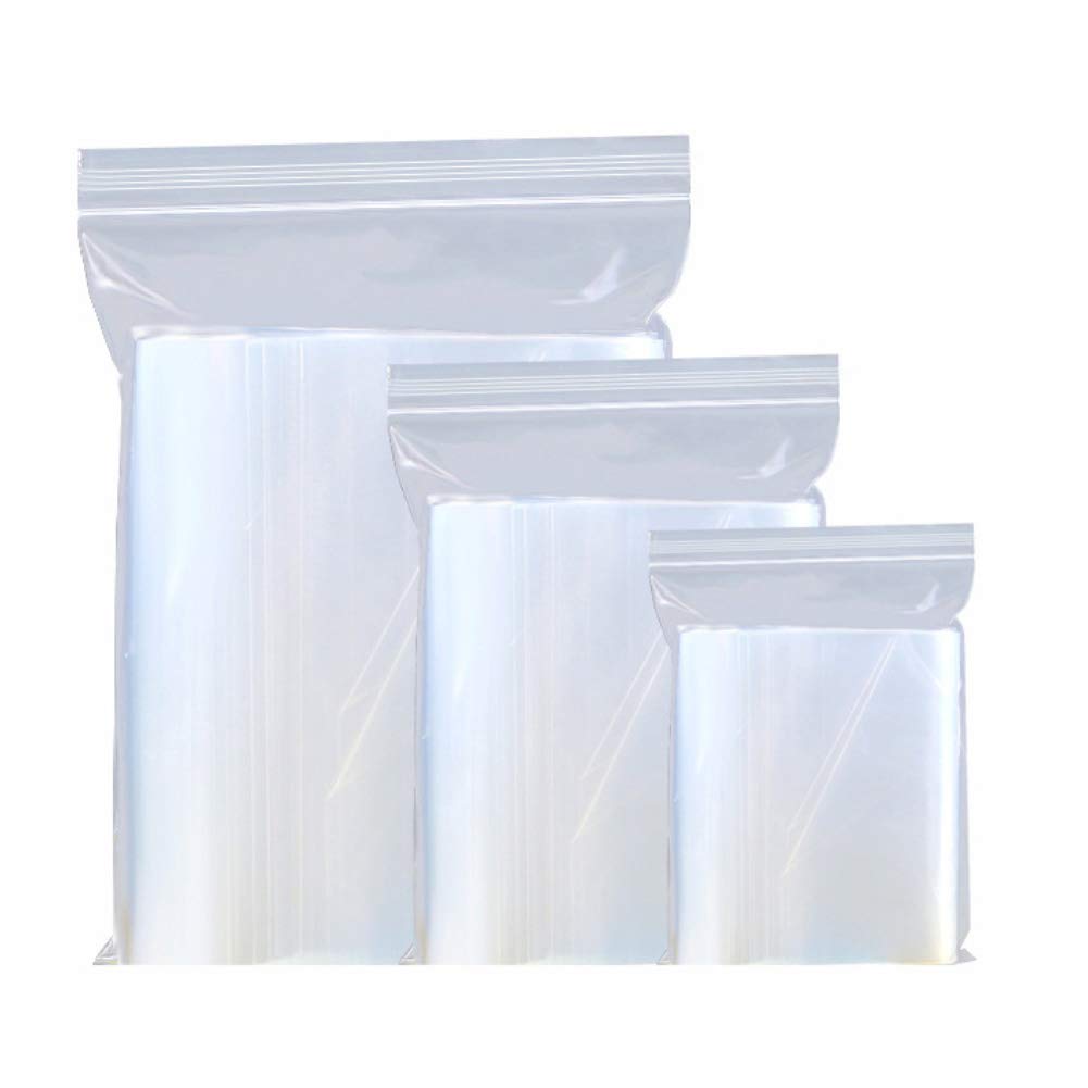 KOqwez33 100Pcs Resealable Clear Cello/Cellophane Bags, Clear Household Sundries Food Storage Zipper Plastic Bags for Treat Cookie Bakery Candle Soap Popcorn Transparent 9cm x 13cm