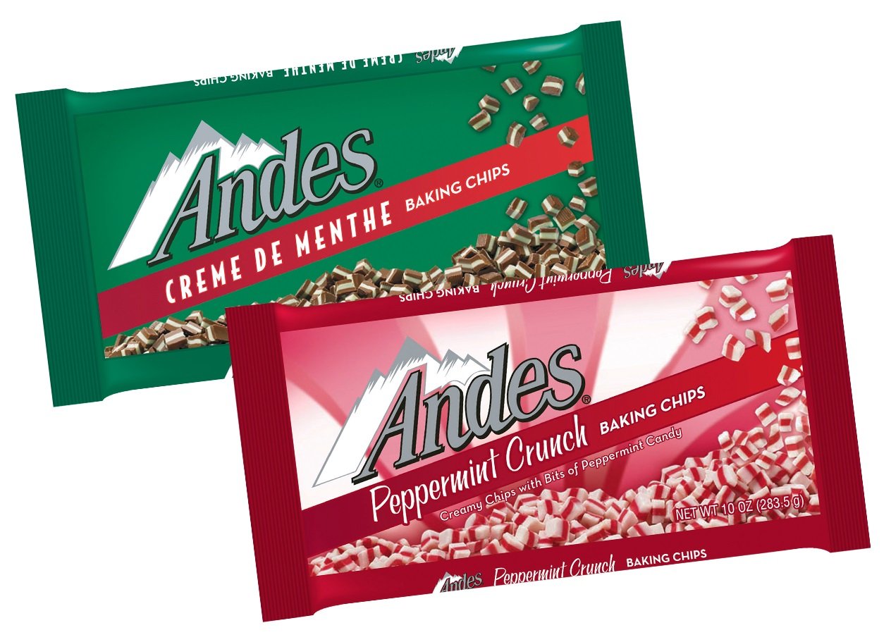 Christmas Chocolate Baking Chips Holiday Mint and Peppermint Crunch Bite Size Chocolates, Assorted Flavor, Pack of 2