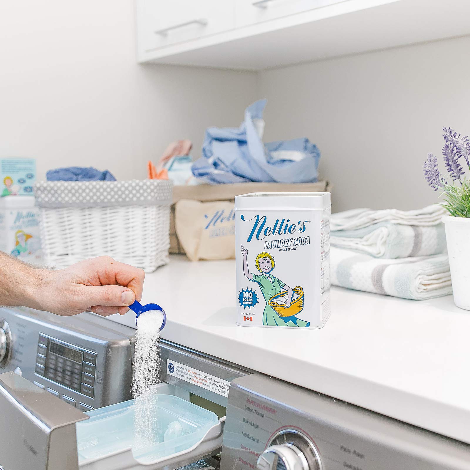Nellie's Laundry Soda - Concentrated Laundry Detergent Powder - Bulk 400 Loads - Eco-Friendly, Biodegradable, Vegan, Hypoallergenic, Fragrance-Free, and Non-Toxic Formula
