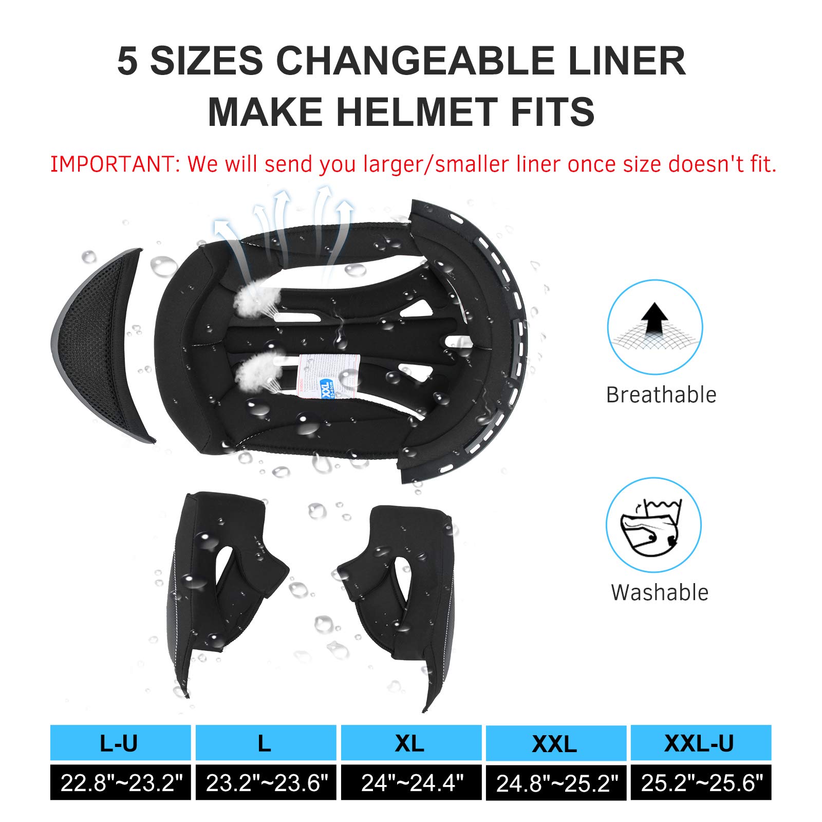 Bluetooth Integrated Motorcycle Helmet, FreedConn DOT Full Face BM12 Communication Systems Motorcycle Helmet with 500m FM Radio/ MP3, 2-3 Riders Pairing Intercom (Matte Black, XXL)