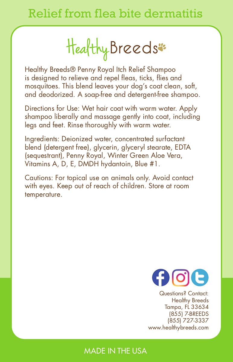 Healthy Breeds Cavalier King Charles Spaniel Penny Royal Itch Relief Shampoo 8 oz