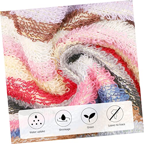 Cabilock 10pcs Color Stripe Square Scarf Microfiber Cleaning Rag Turkish Cotton Towels Turkish Cotton Bath Towels Microfiber Dish Towels Dish Rags Kitchen Dishcloth Hand Towel Cotton Towel