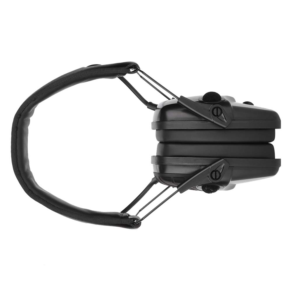 Tosuny Electronic Shooting Earmuff, 22dB Noise Reduction Sport Sound Amplification Ear Defender, Foldable Ear Protection Hunting Earmuff with Microphone, Ideal for Shooters, Hunters(Black)