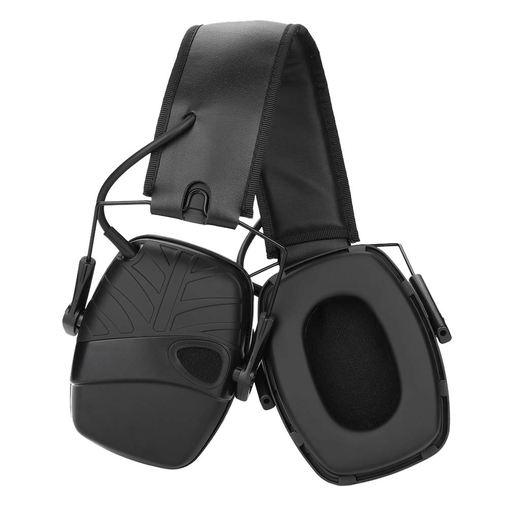 Tosuny Electronic Shooting Earmuff, 22dB Noise Reduction Sport Sound Amplification Ear Defender, Foldable Ear Protection Hunting Earmuff with Microphone, Ideal for Shooters, Hunters(Black)