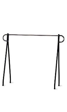 SSWBasics 60 x 60 inch Black & Chrome Single-Rail Garment Rack
