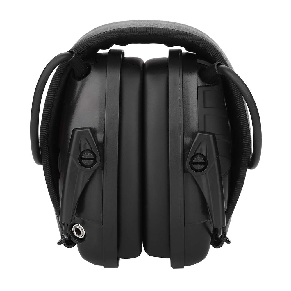 Tosuny Electronic Shooting Earmuff, 22dB Noise Reduction Sport Sound Amplification Ear Defender, Foldable Ear Protection Hunting Earmuff with Microphone, Ideal for Shooters, Hunters(Black)
