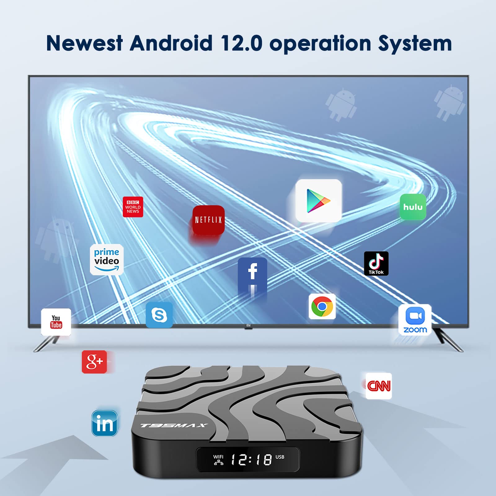 EASYTONE Android TV Box 12.0, 2024 Android TV Box 4GB RAM 64GB ROM H618 Quad-Core Chipest 6K TV Box Android Supports 2.4/5G Dual WiFi 3D HDR10+ Bluetooth 4.0 USB 2.0 Android Box TV