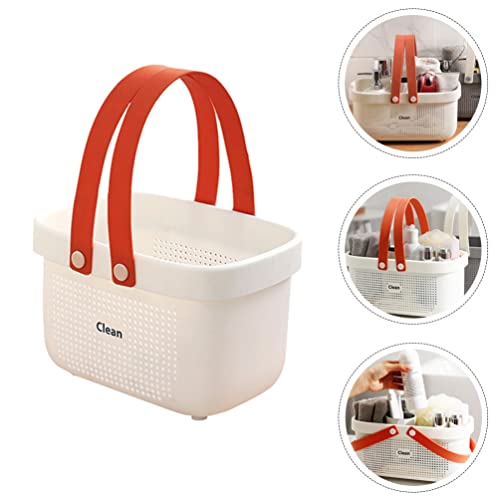 Shower Accessories Plastic Storage Basket with Handle: Shower Caddy Basket Portable Shower Tote Storage Organizer Bin for Bathroom Kitchen Dorm Room Shampoo Container