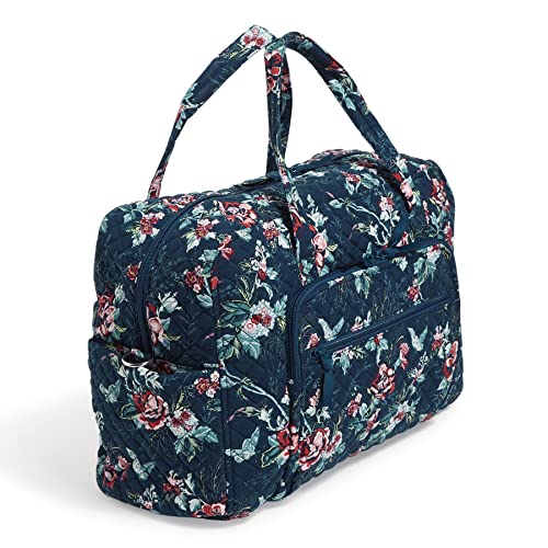 Vera Bradley Women's Cotton Weekender Travel Bag, Rose Toile - Recycled Cotton, One Size