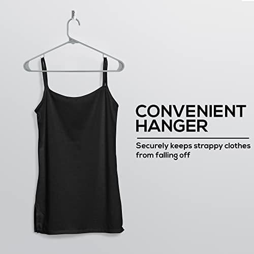 Utopia Home Plastic Hangers 100 Pack - White Hangers 50 Pack with Shoulder Grooves & Grey Hangers 50 Pack with Hooks - Heavy Duty Slim & Sturdy Clothes Hangers