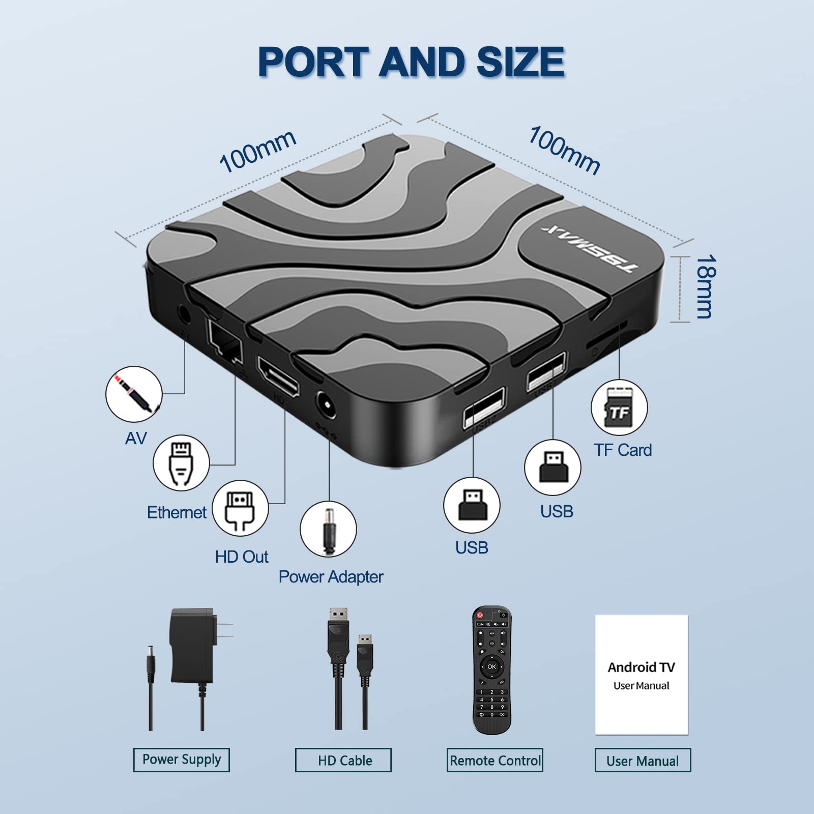 EASYTONE Android TV Box 12.0, 2024 Android TV Box 4GB RAM 64GB ROM H618 Quad-Core Chipest 6K TV Box Android Supports 2.4/5G Dual WiFi 3D HDR10+ Bluetooth 4.0 USB 2.0 Android Box TV