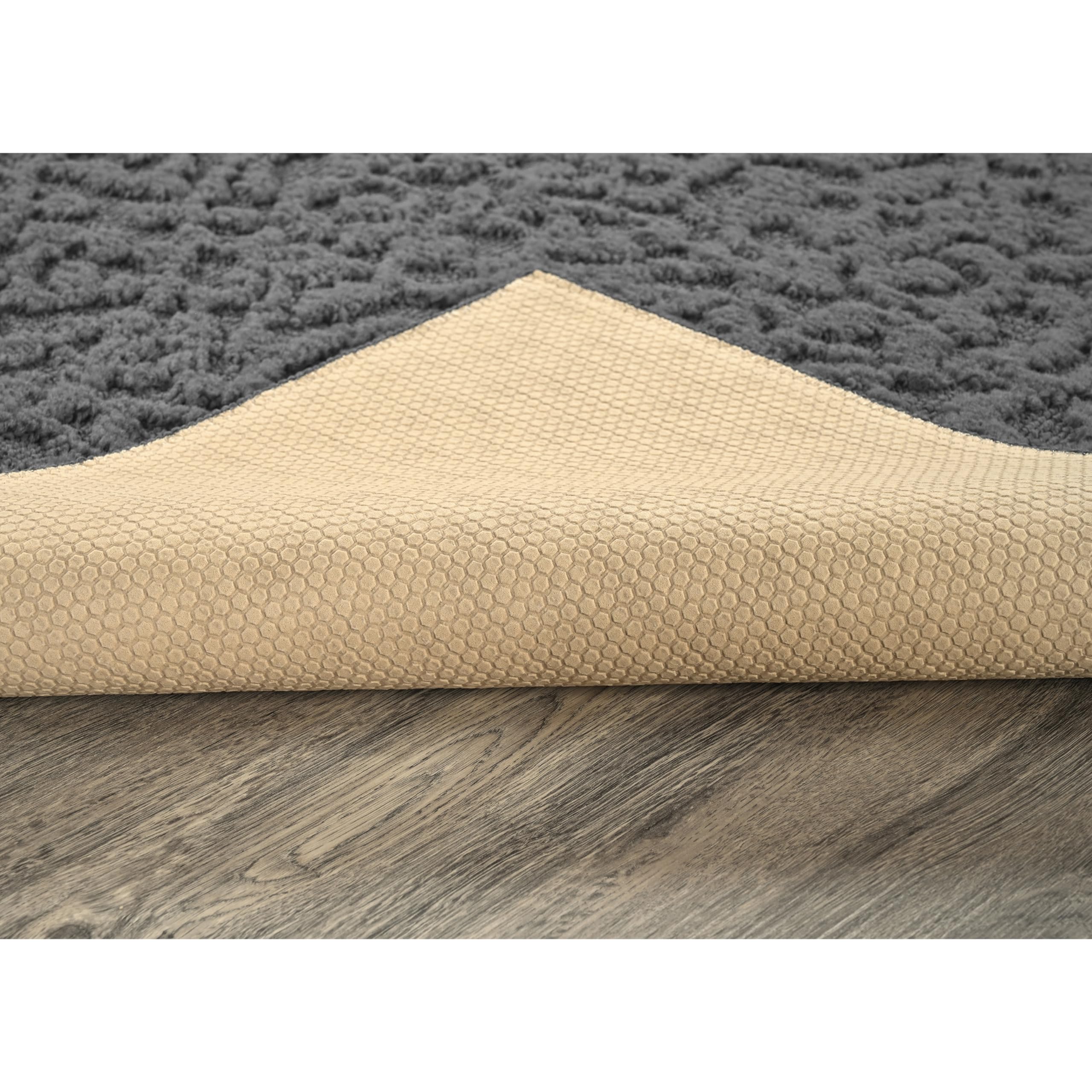 Garland Rug Ivy 2 Ft. X 12 Ft. Cinder Gray Geometric Solid Color Area Rug - Durable, Stylish, and Soft Rug for Living Rooms, Hallways, Bedrooms, and High-Traffic Areas