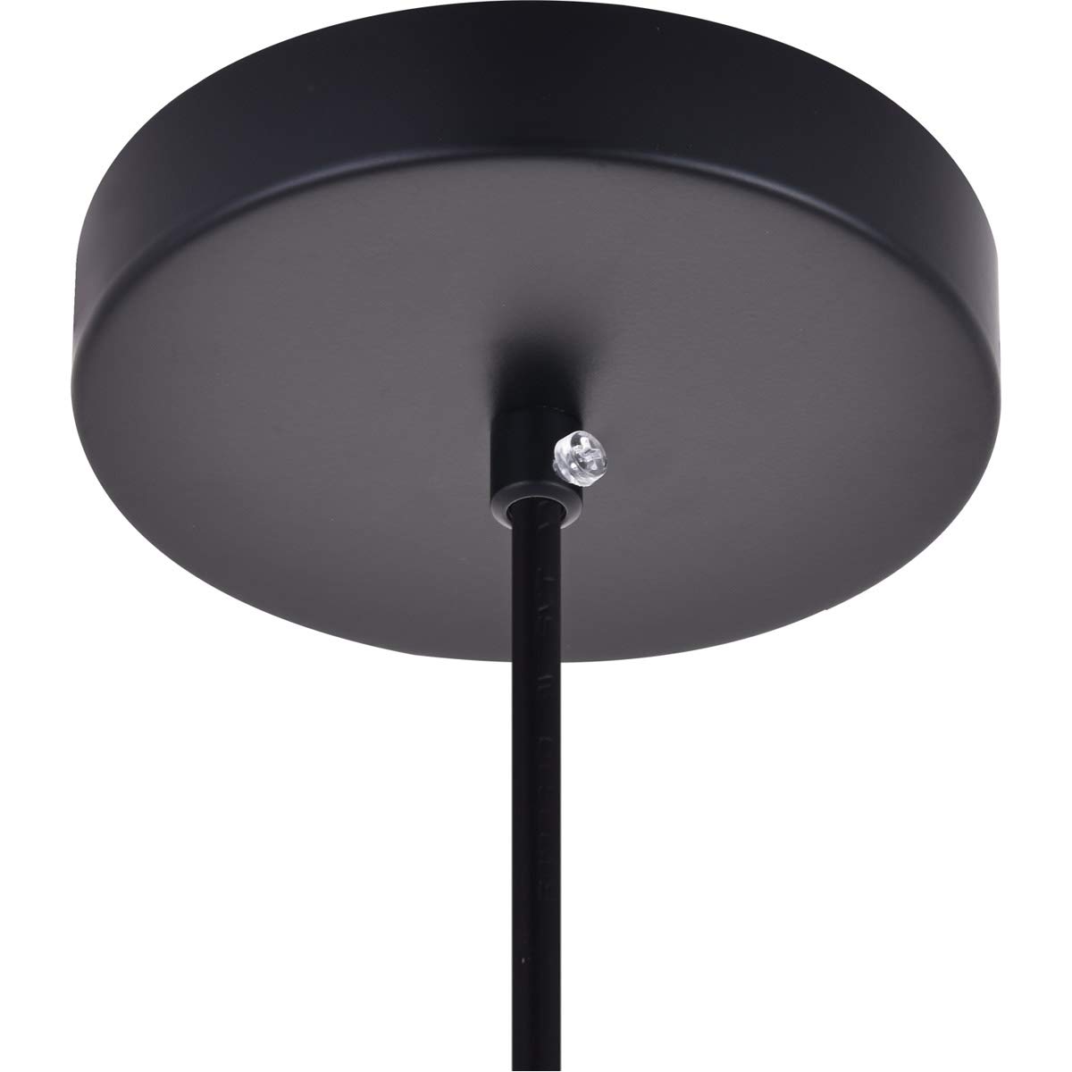 Living District Miya 1-Light Modern Metal Pendant in Black Finish