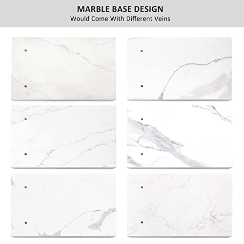EADOT 41 Inch Standing Towel Rack Double L Shape Bath Towel Sheet Holder with Marble Base for Bathroom Floor Next to Tub or Shower Towel Stand for Bathroom Floor Stainless Steel Brushed Nickel