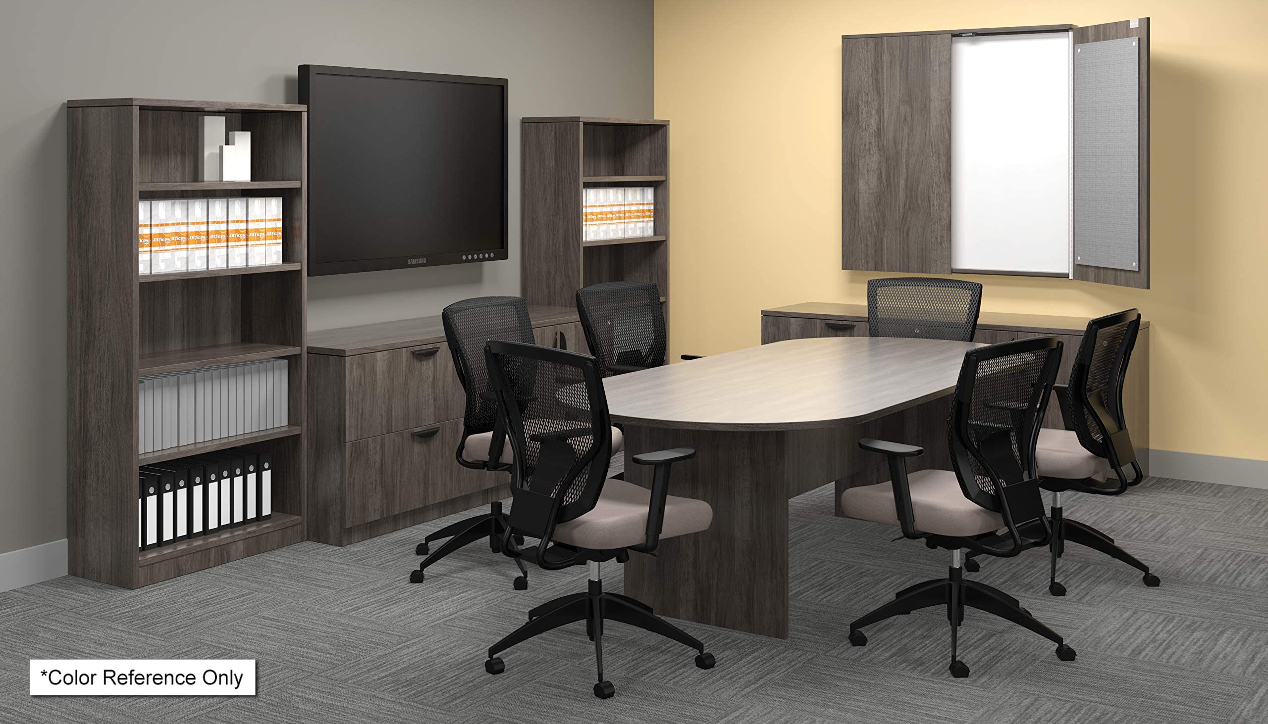 GOF 6FT, 8FT, 10FT Conference Table & Chair (G11650) Set, Dark Cherry, Espresso, Artisan Grey, Mahogany, Walnut (10ft Table Only, Artisan Grey)
