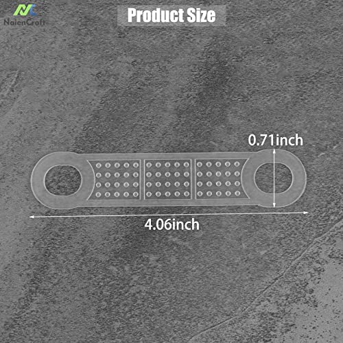 NaienCraft, Pack 100 Non-Slip Rubber Clothing Hanger Grips Silicone Shoulder Grip Clothes Hanger Strips for Wood and Plastic Hangers Hanging Accessories Clear