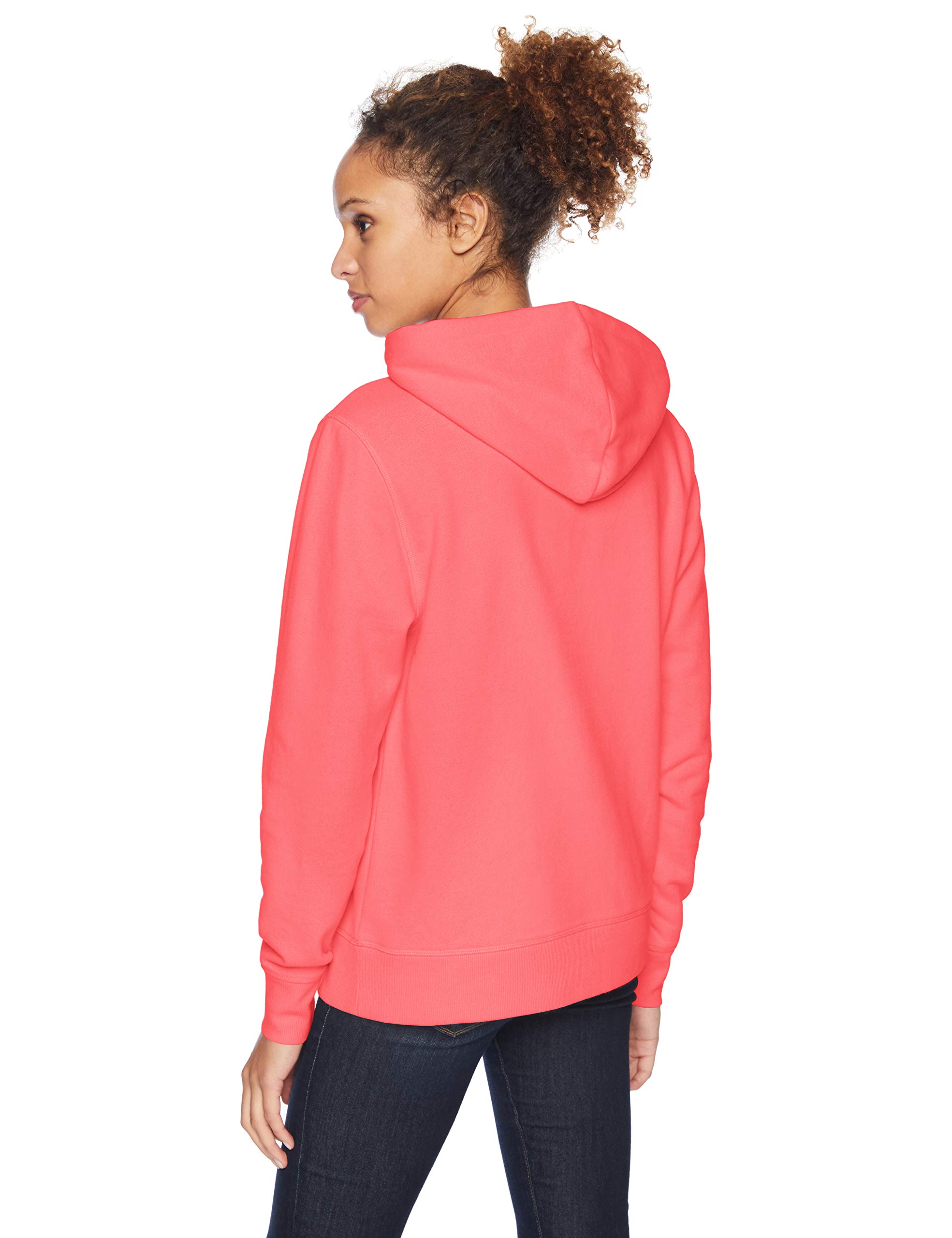 Amazon Essentials Women's Regular-Fit Fleece Pullover Hoodie (Available in Plus Size), Coral Pink, Medium