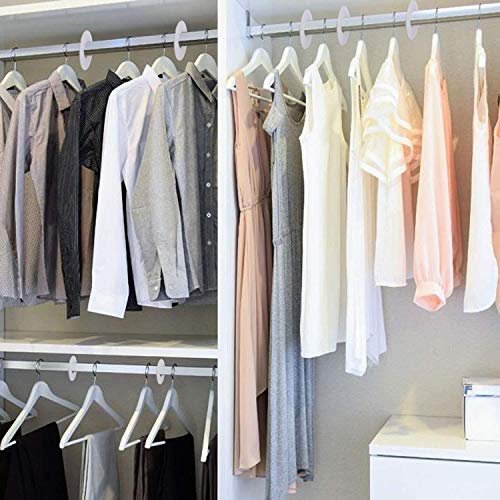 15Pcs Clothing Rack Size Dividers Blank Round Hangers Closet Dividers Baby Closet Size Dividers Hanging Ring Label for Home Closet Cloth Store, White