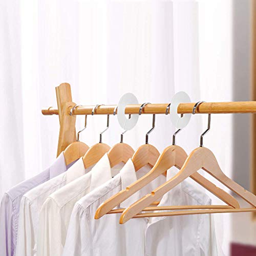 15Pcs Clothing Rack Size Dividers Blank Round Hangers Closet Dividers Baby Closet Size Dividers Hanging Ring Label for Home Closet Cloth Store, White