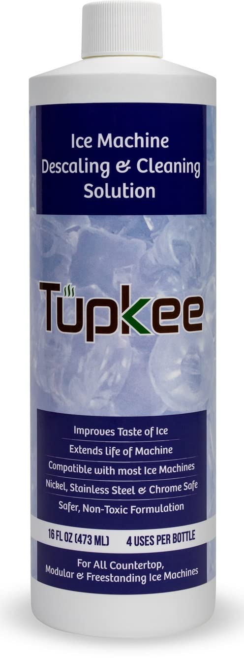 Tupkee Ice Machine Cleaner and Descaler - 16 fl oz, Nickel Safe Ice Maker Cleaner - Compatible with All Major Brands (Scotsman, KitchenAid, Affresh) - Made in USA