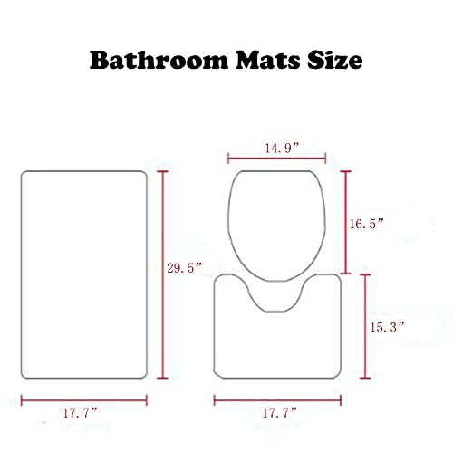 LXHG 4 Pcs Skull Pattern Shower Curtain Set with Bath Rugs and Mat, Toilet Lid Cover, 12 Hooks, Bathroom Sets with Shower Curtain and Rugs,Blue