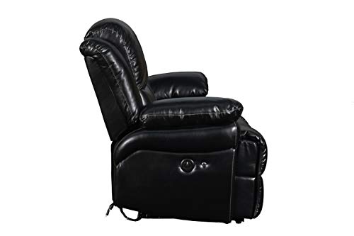 New Classic Furniture Flynn Sofa with Lighted Base, Black
