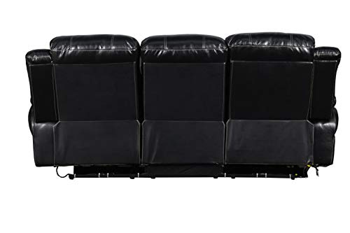 New Classic Furniture Flynn Sofa with Lighted Base, Black
