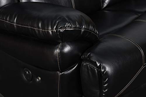 New Classic Furniture Flynn Sofa with Lighted Base, Black